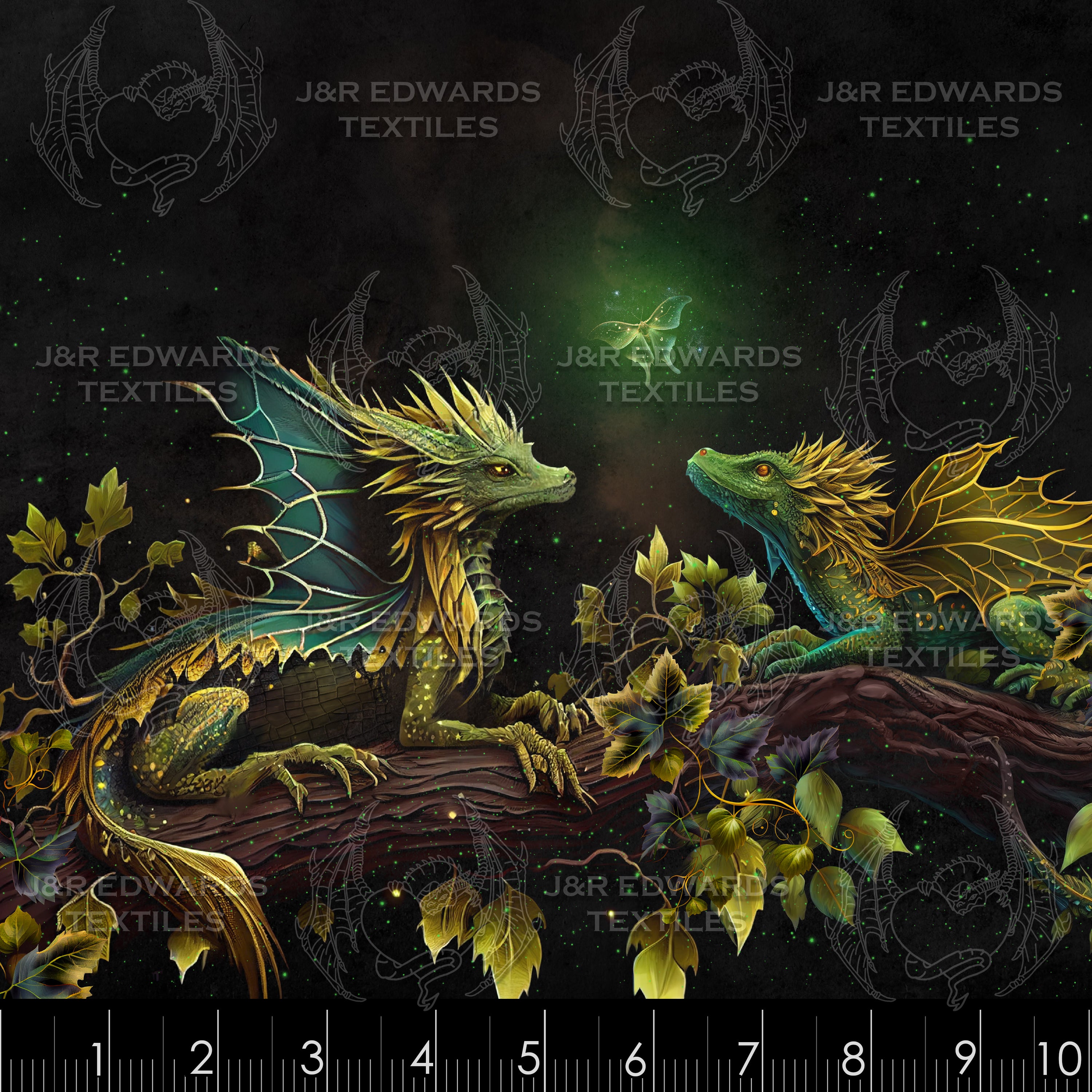 Panel Forest Dragon Ramoth Ruth – J&R Edwards Textiles