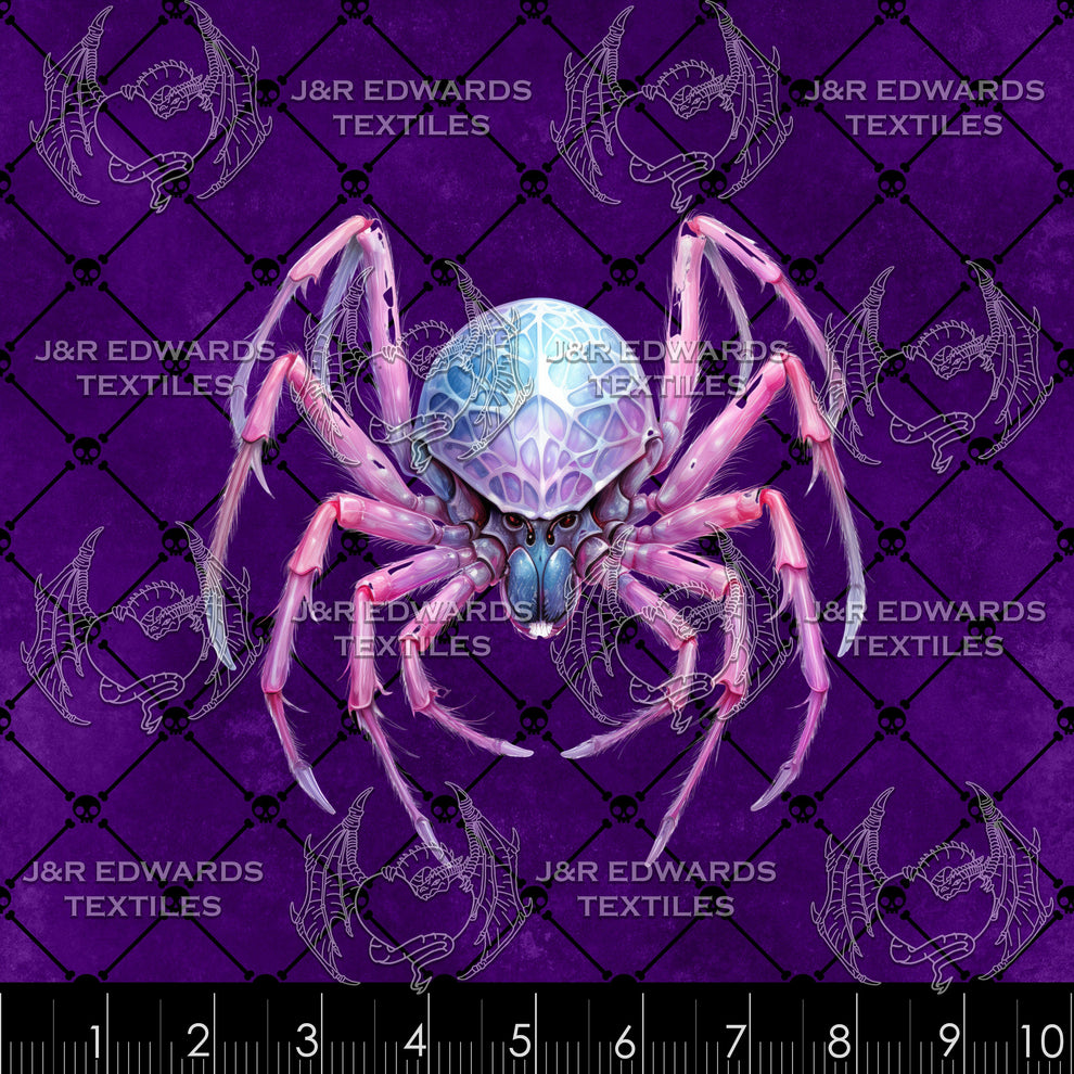Panel Ghastly Pastel Spider – J&R Edwards Textiles