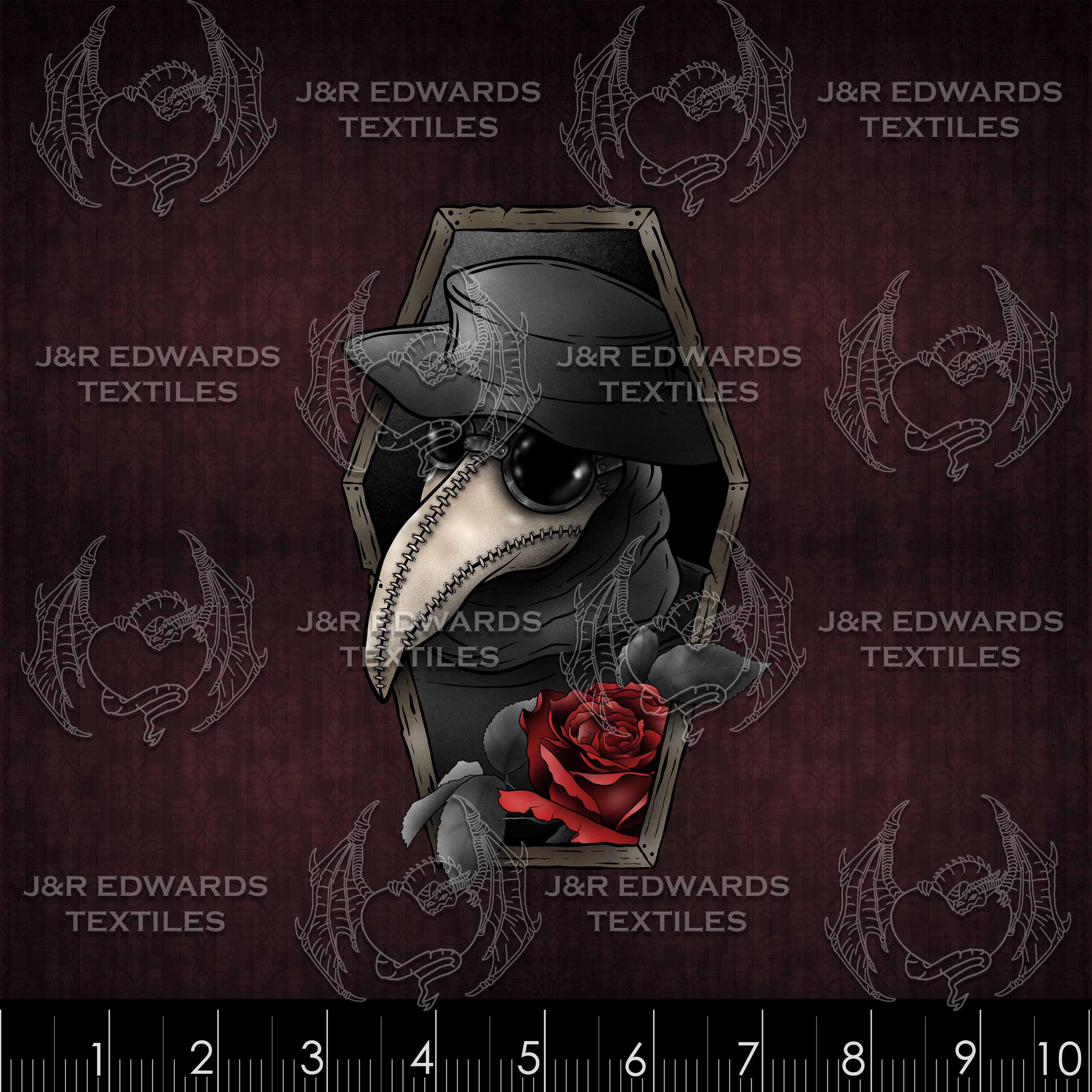 Panel Plague of Roses – J&R Edwards Textiles
